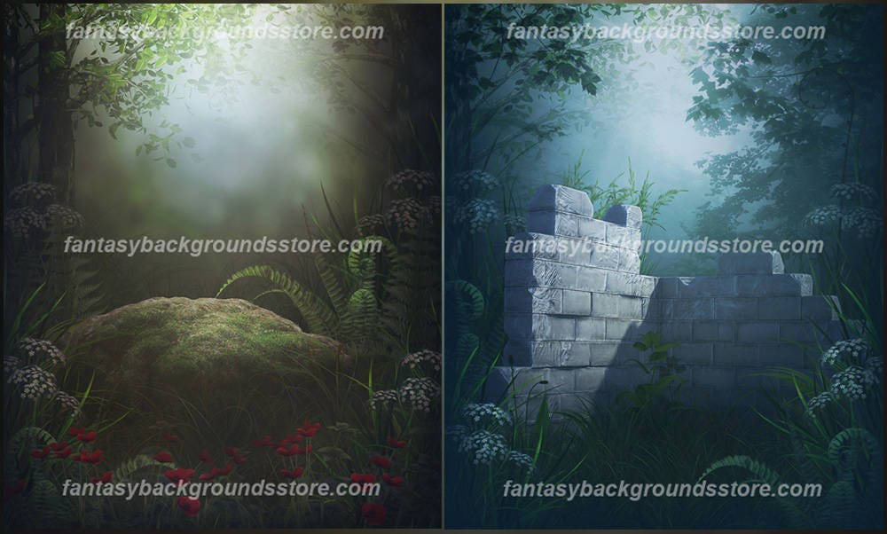 Forest Secrets Backgrounds , Forest Fantasy Digital Background Photo ...