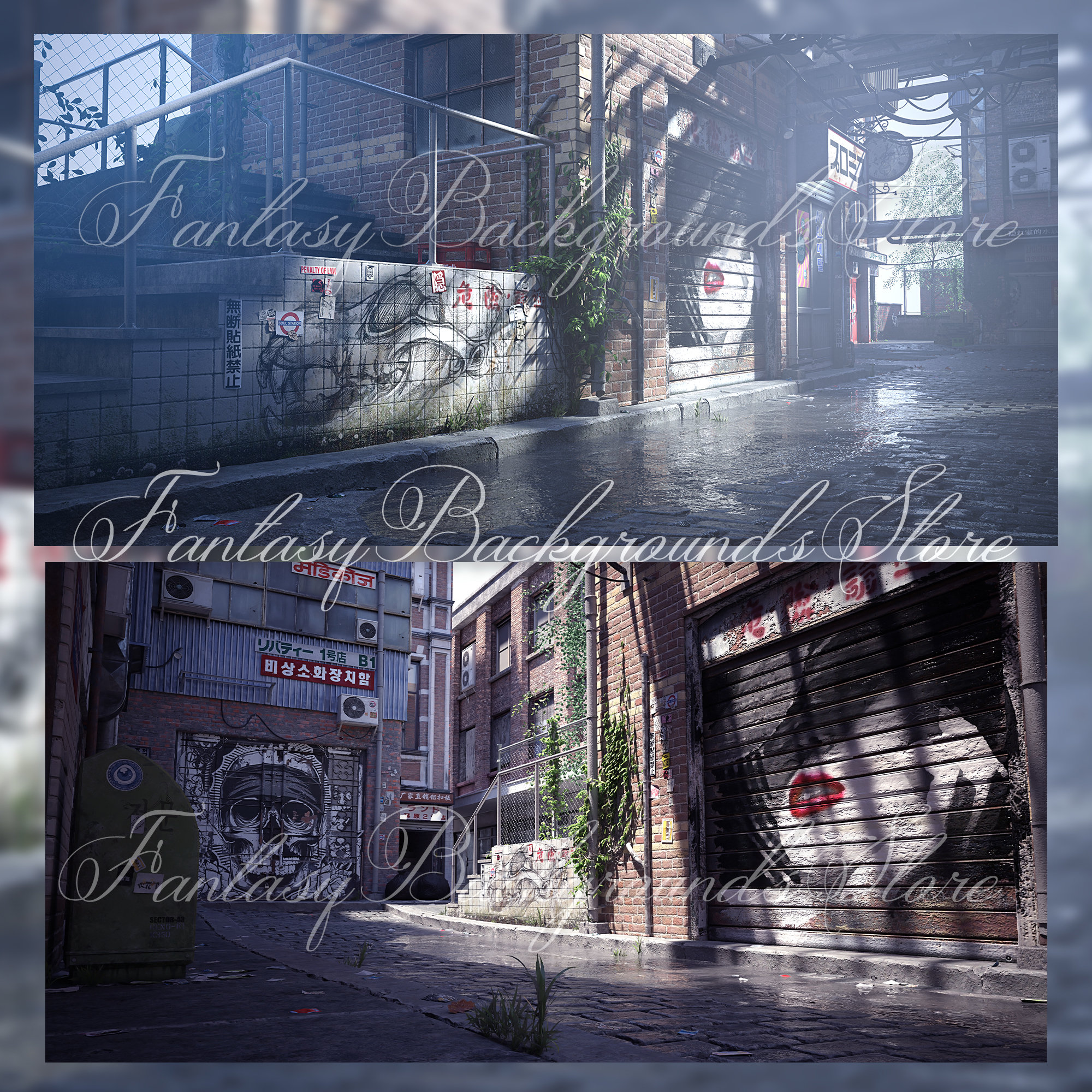 Urban Street Alley Street Backdrops City Backgrounds - Etsy