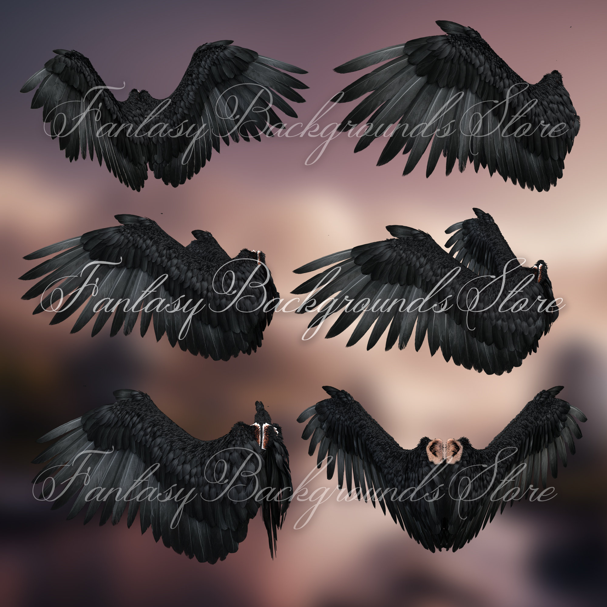 Digital Angel Dark Wings , Digital Wings , Digital Overlays , Angel ...