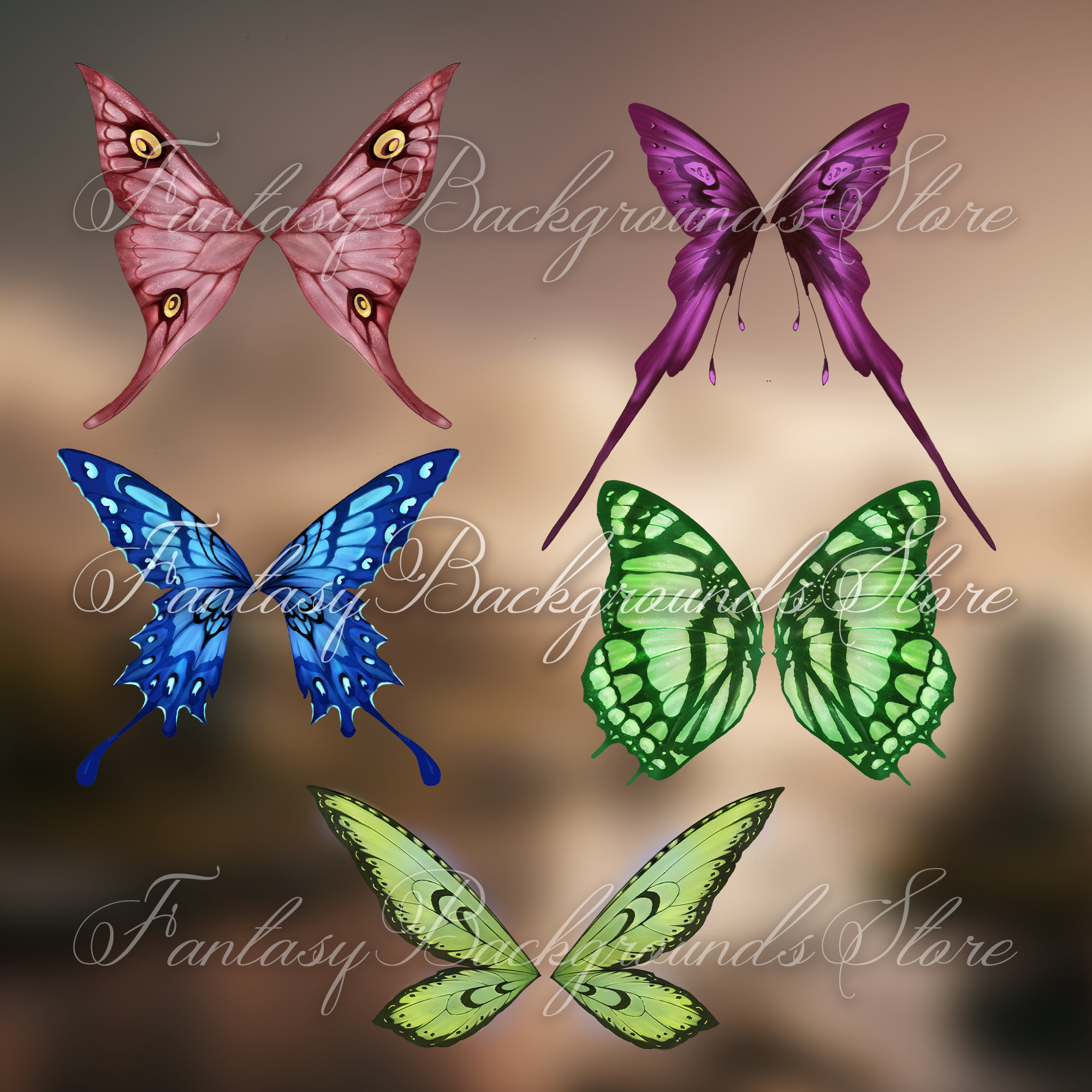 FAIRY PNG WINGS - Fantasy Wings Photo Overlay, Digital Wings ...