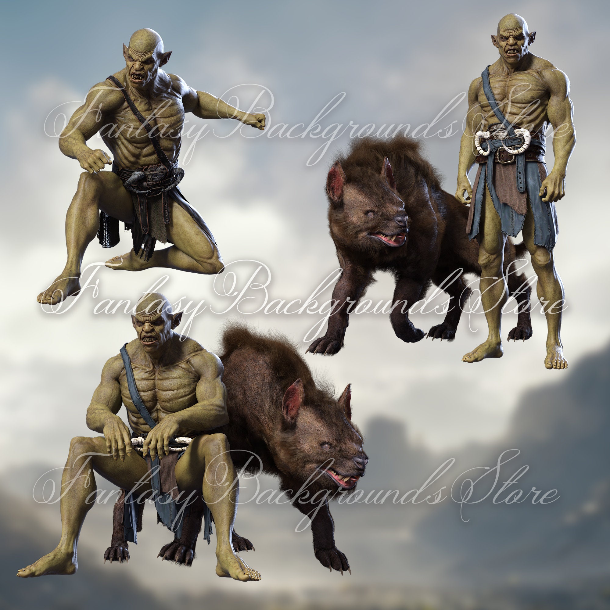 Orc Overlays , Fantasy Orc , Digital Orc , Png File , Fantasy Monster ...