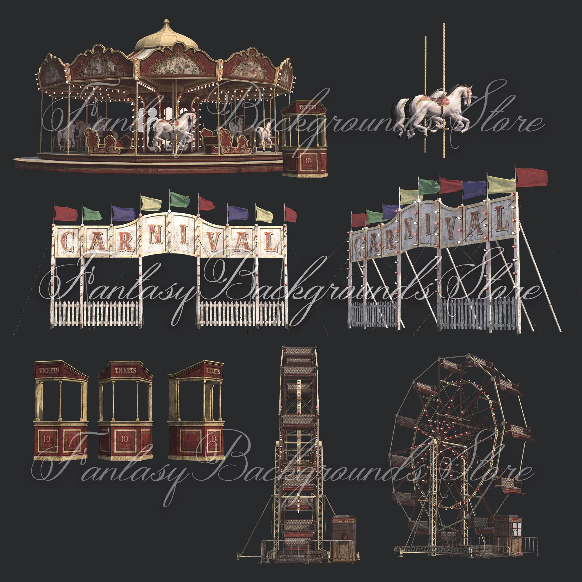 Circus Overlays - Etsy
