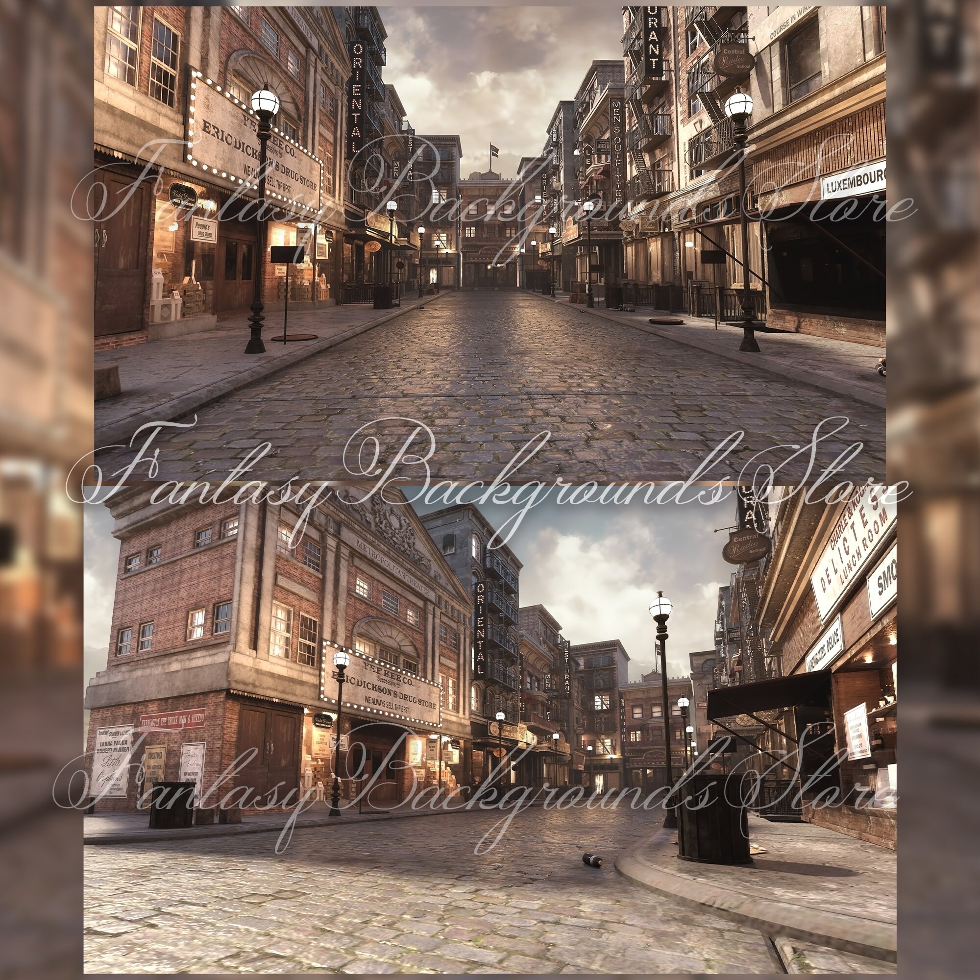 Vintage Street Digital Backdrop , Vintage , Old Street , Street ...
