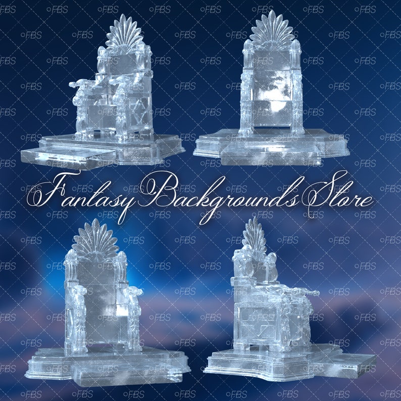 Ice Throne , Unicorn , Frozen Throne Overlays , Backdrop Photo Overlays ...