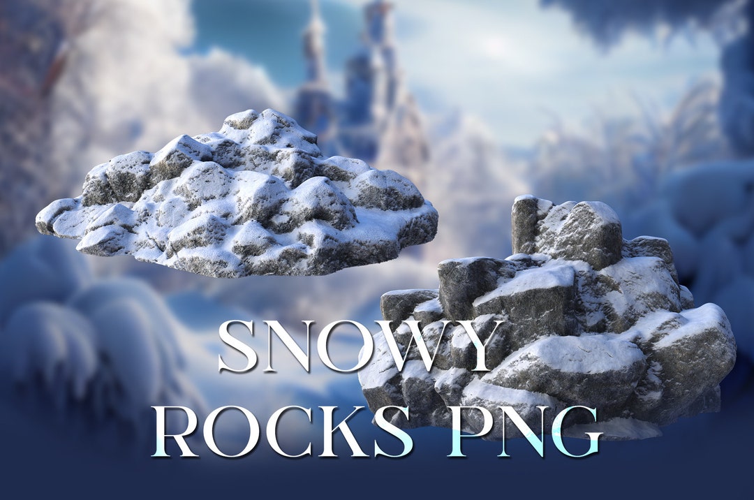 Snowy Rocks Overlays , Rock Overlays , Snow , Winter , Frozen , Clipart ...