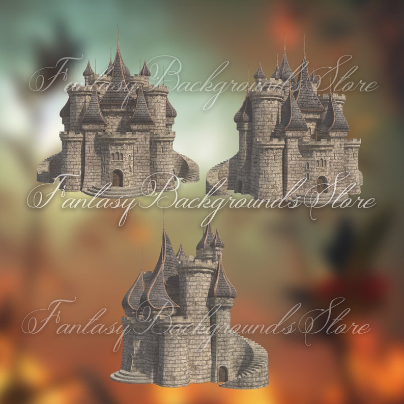 Castle Overlays , Fantasy Castle PNG , Overlays - Etsy