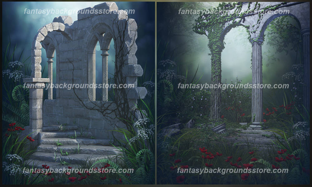 Forest Secrets Backgrounds , Forest Fantasy Digital Background Photo ...