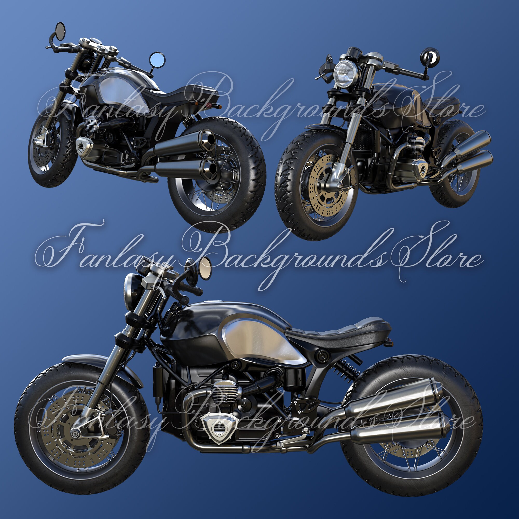 Motorcycle Overlays , Fantasy Motorcycle , PNG , Overlays - Etsy