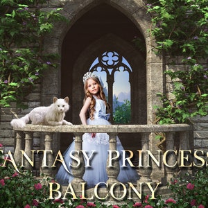 Digital Princess Tower Background With Overlay, Princess Backdrop ...
