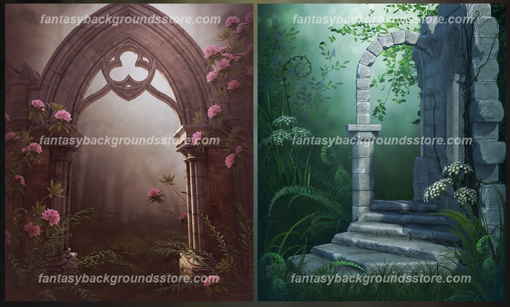Forest Secrets Backgrounds , Forest Fantasy Digital Background Photo ...