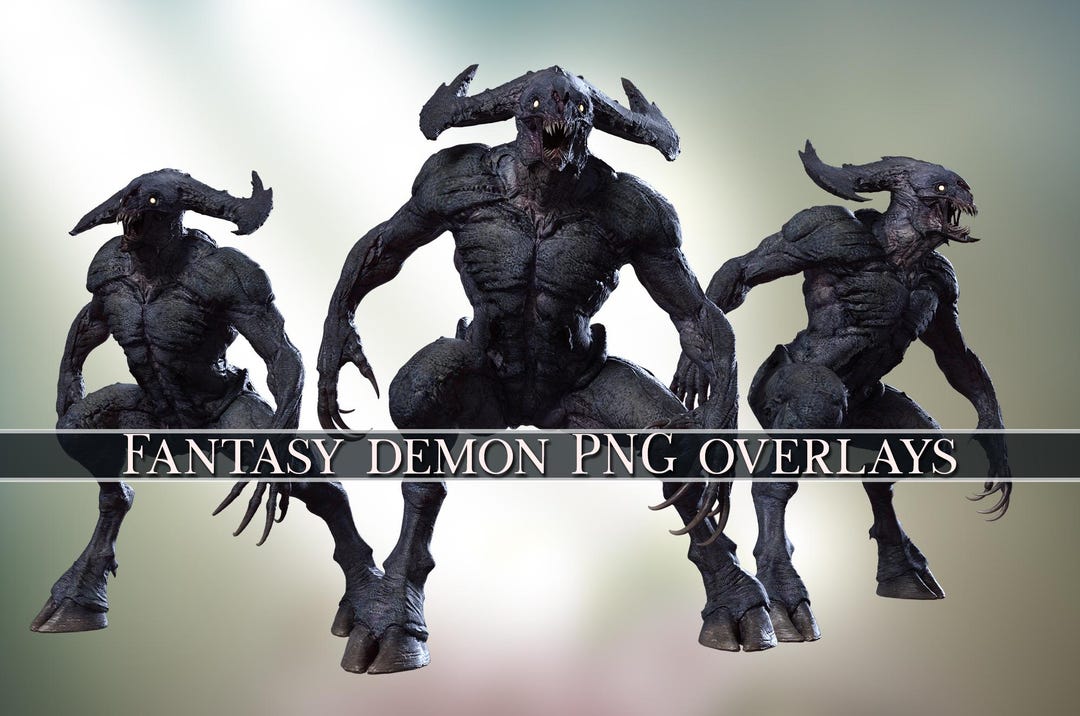 Demon PNG Overlays - Etsy