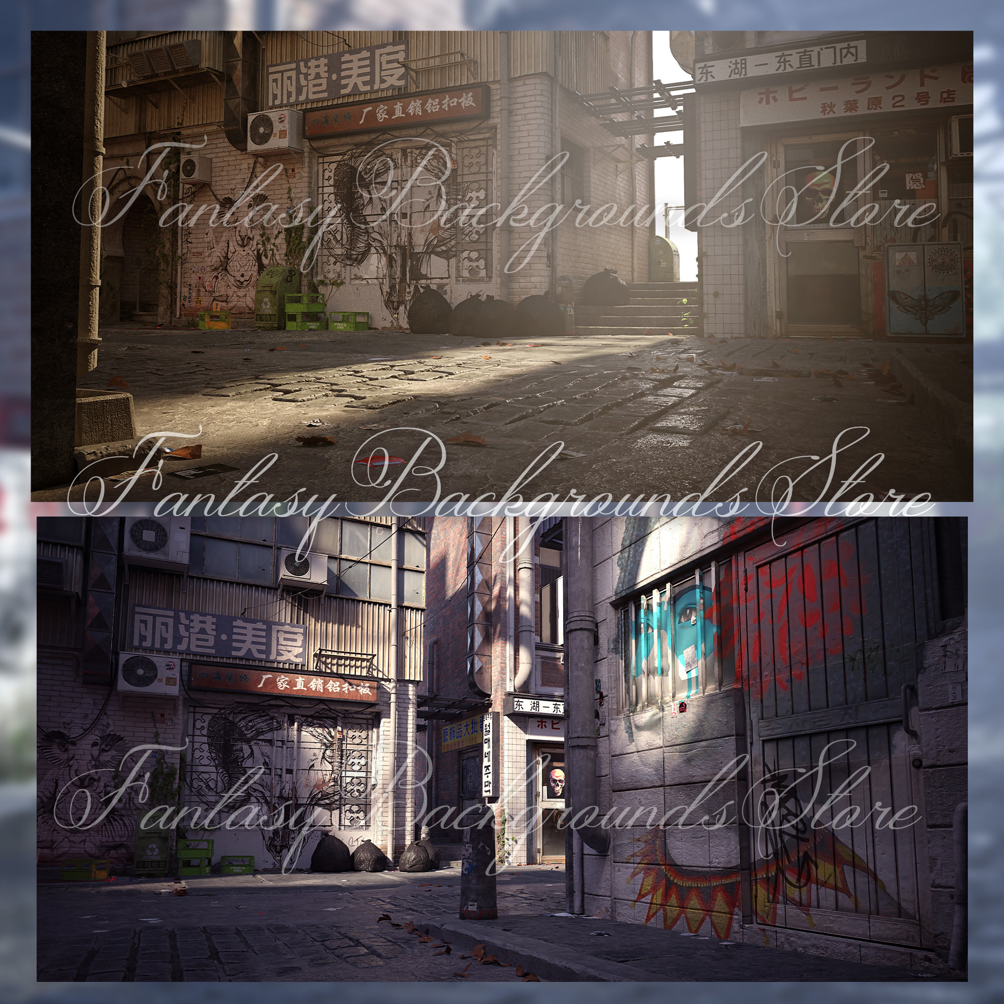 Urban Street Alley Street Backdrops City Backgrounds - Etsy
