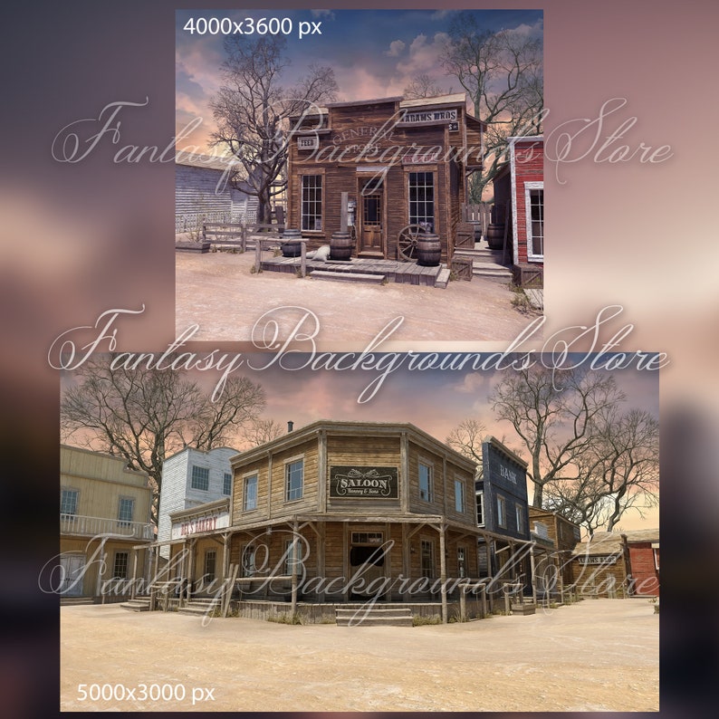 Old West Town Digital Background, Western Backdrop, Cowboy Backdrop ...