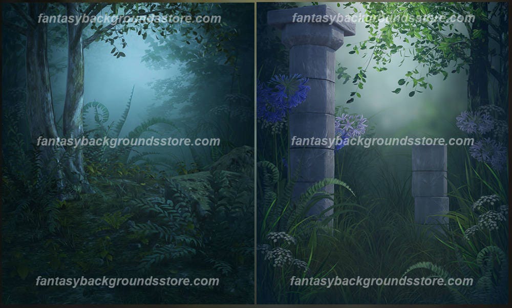 Forest Secrets Backgrounds , Forest Fantasy Digital Background Photo ...