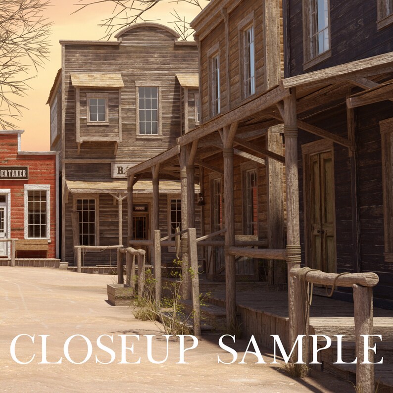 Old West Town Digital Background, Western Backdrop, Cowboy Backdrop ...