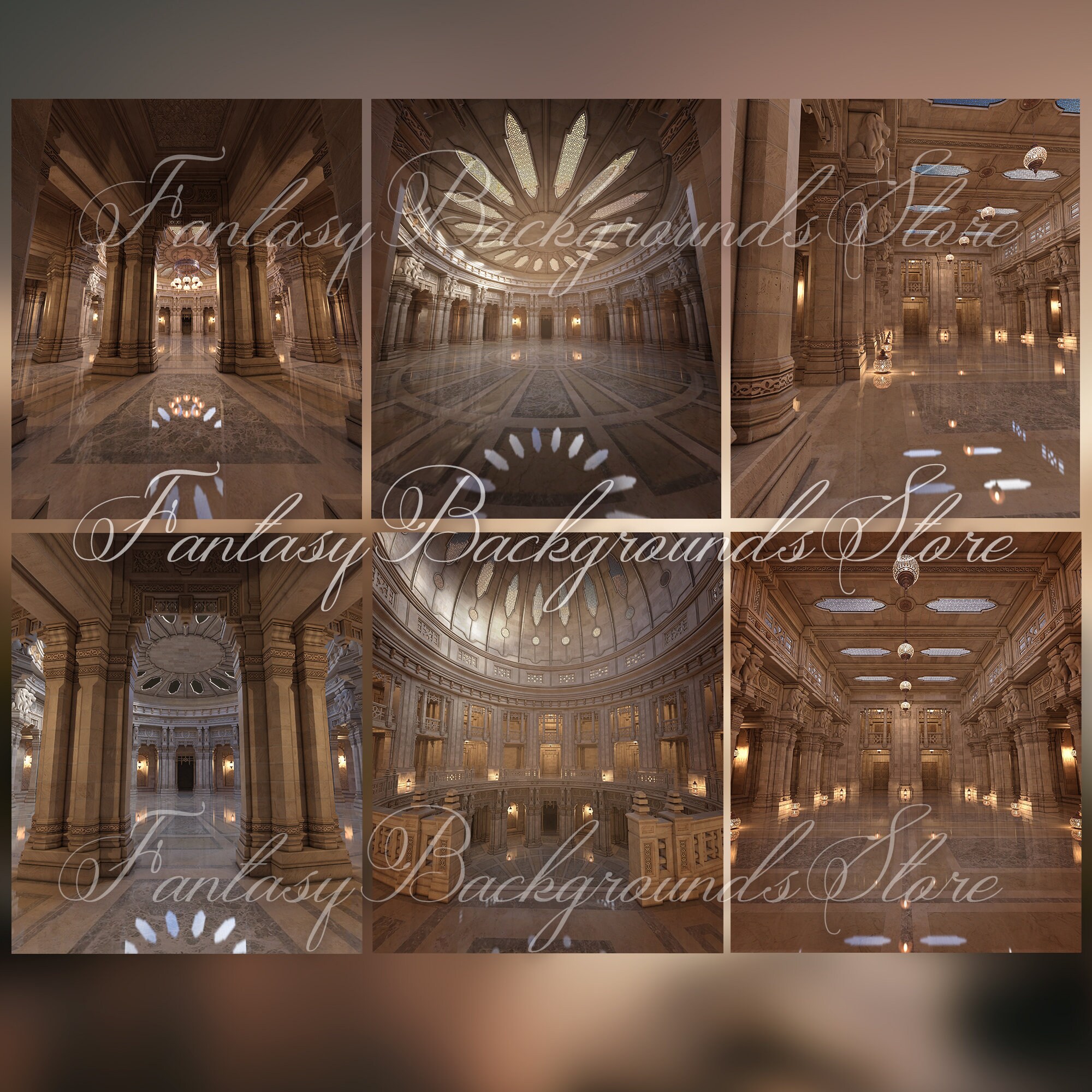 Ballroom , Princess Queen Room , Princess Castle Hallway , Digital ...