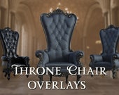Throne Chair Overlays Throne Overlays Png Photography - Etsy
