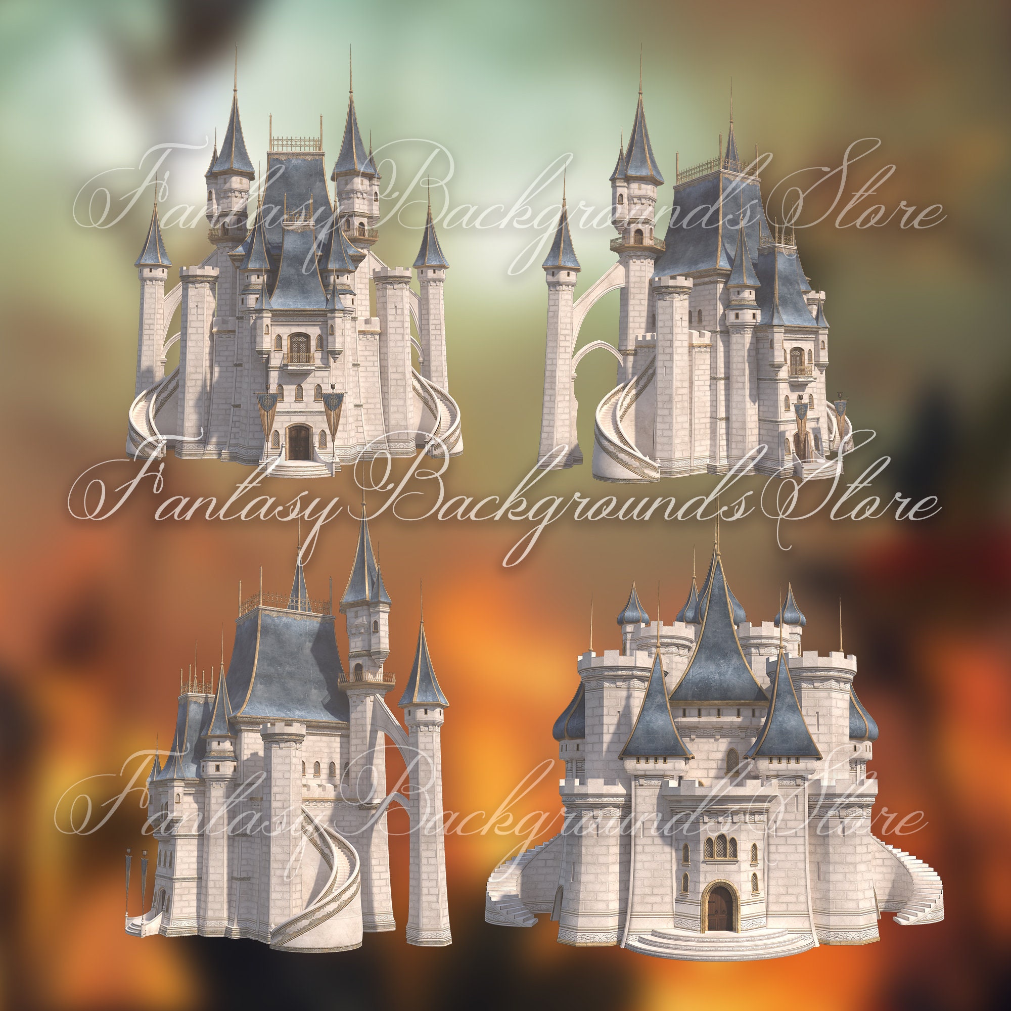 Castle Overlays , Fantasy Castle PNG , Overlays - Etsy
