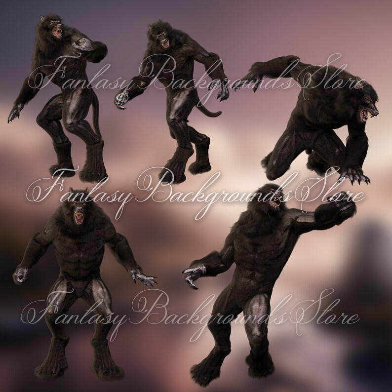 Werewolf Overlay , Werewolf , Creatures , Halloween Creature Photoshop ...