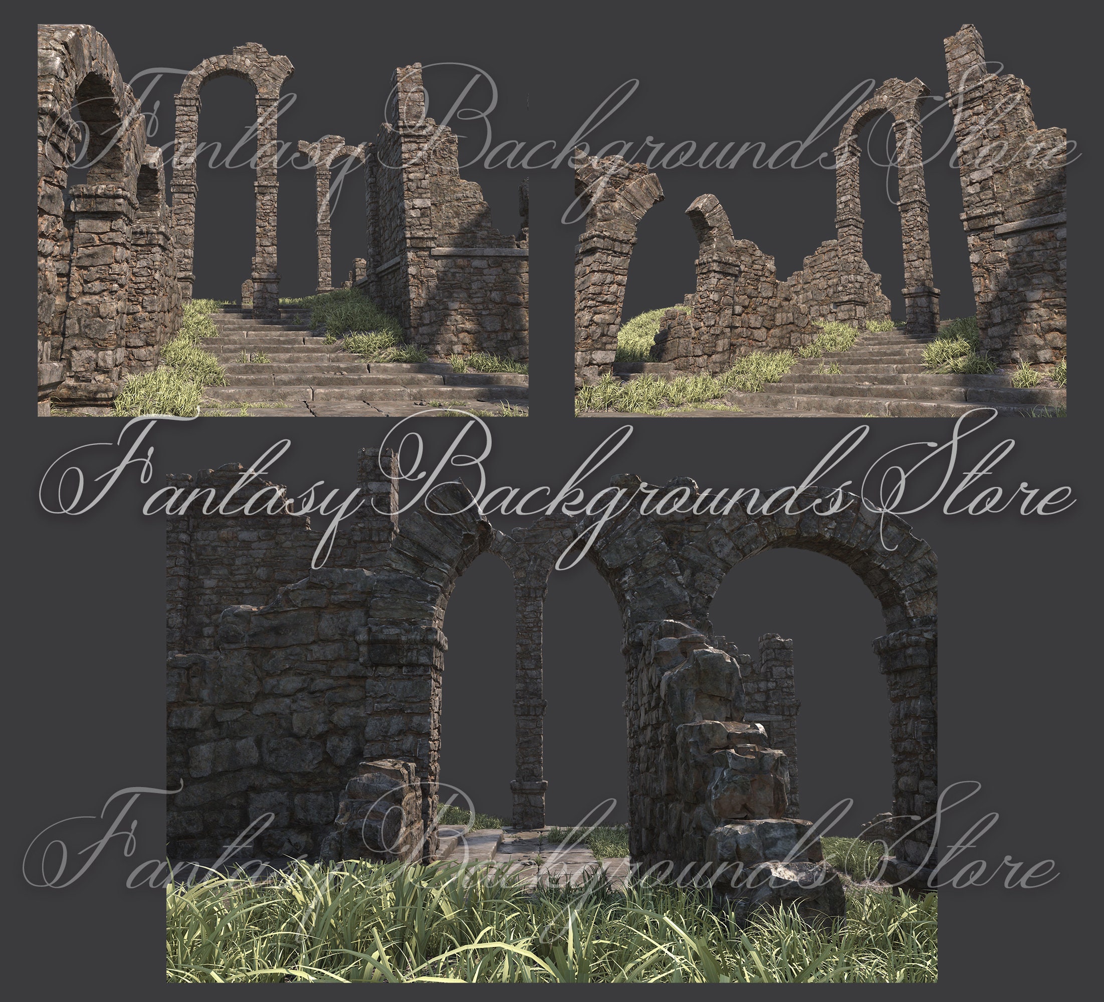 Ruins of Emeralds Overlays , Ruins Overlays , Fantasy Overlays - Etsy