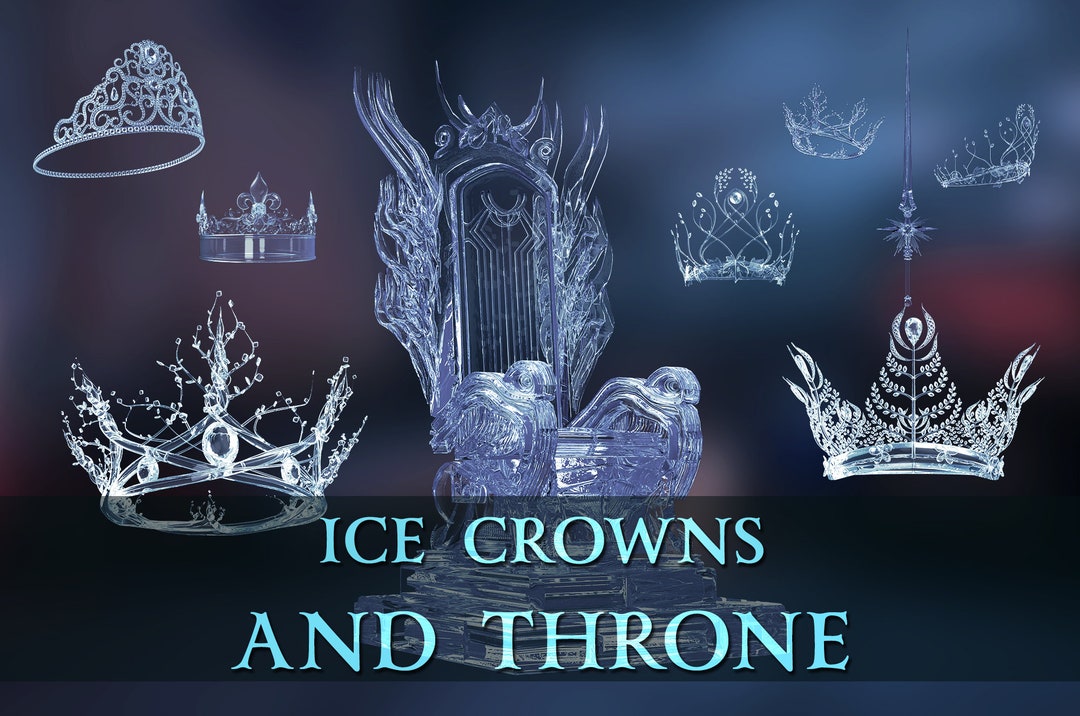 Ice Crowns and Throne Overlays Png - Etsy