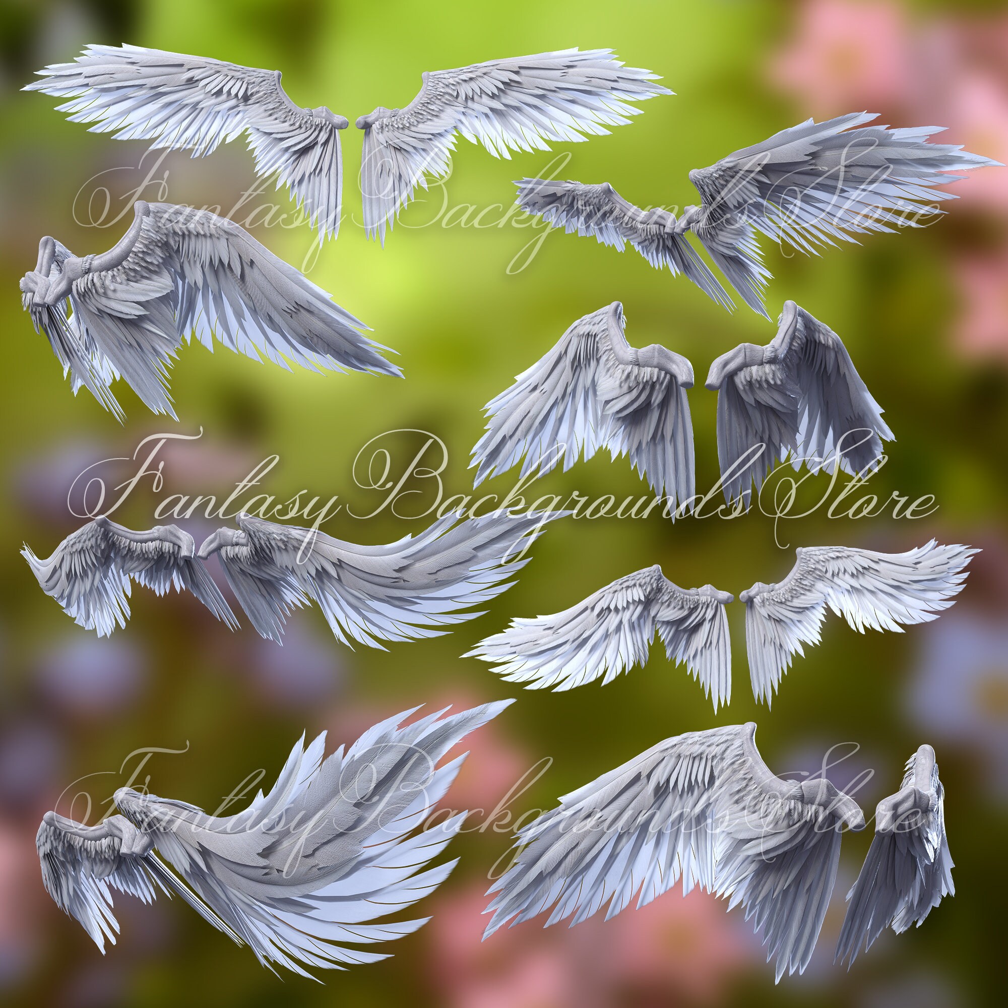 Fantasy Wings , Digital Wings , Digital Overlays , Angel White Wings ...