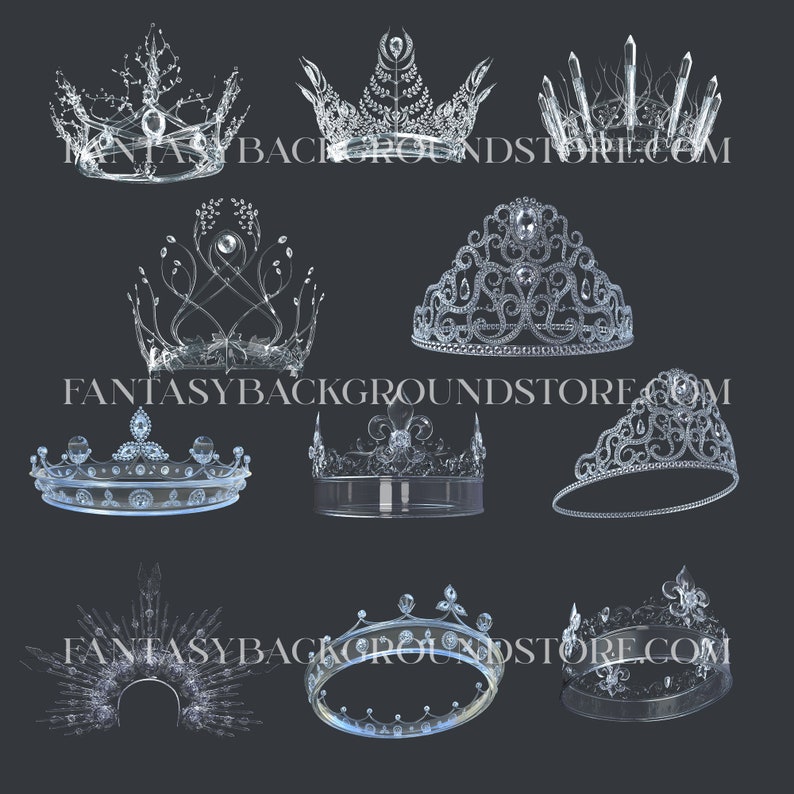 Ice Crowns and Throne Overlays Png - Etsy