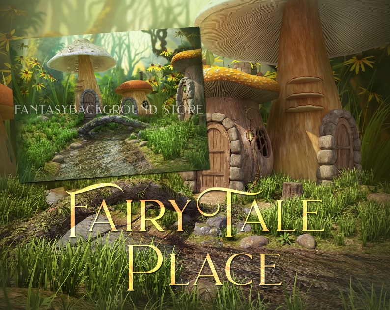 Fairytale Place Backgrounds , Fairy Digital Background, Photo Overlays ...