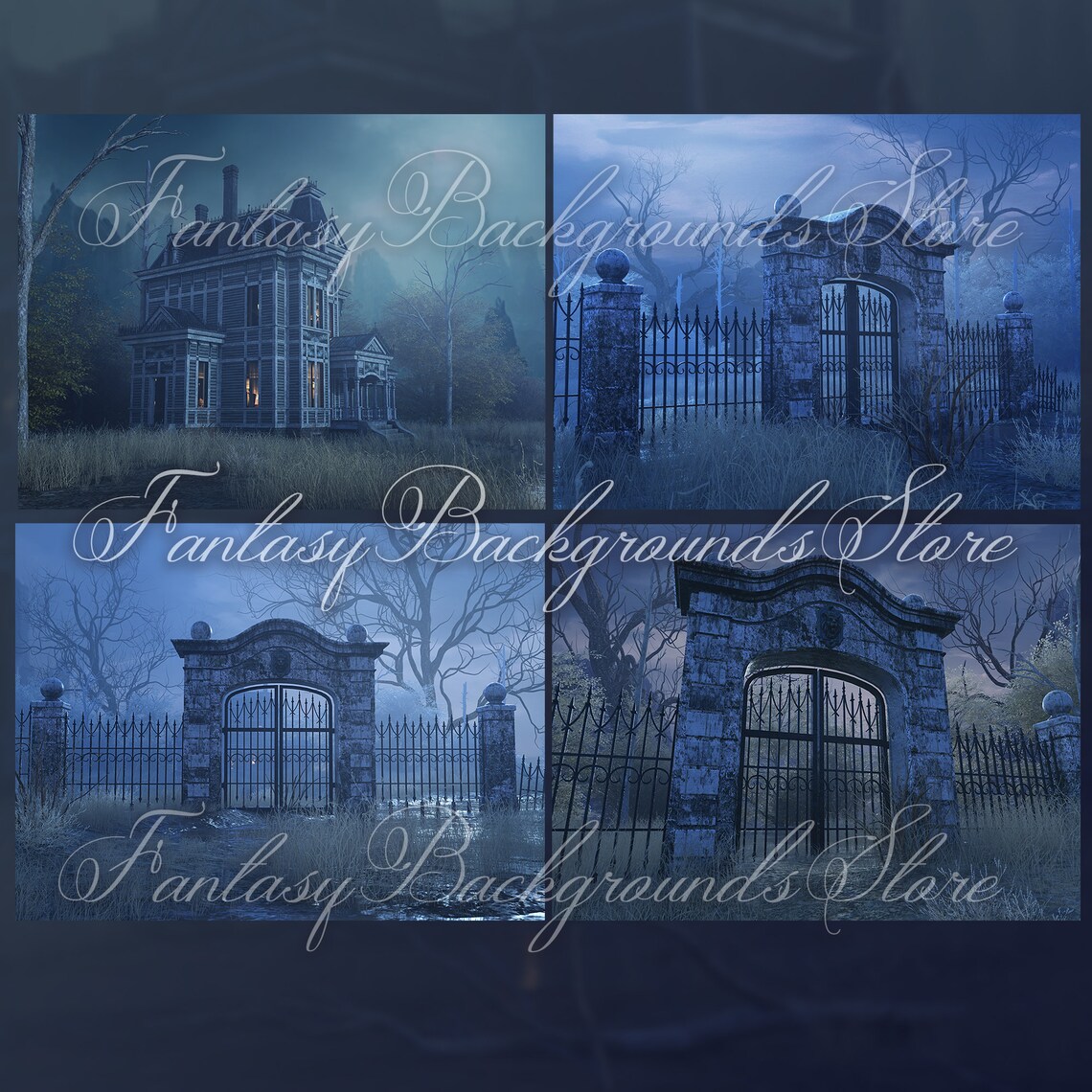 Old Mansion Backgrounds , Digital Backdrop, Mansion Backdrop, Old House ...