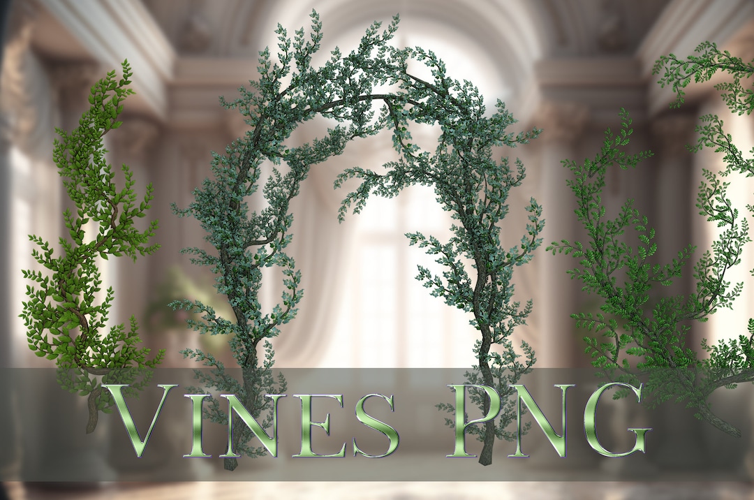 Digital Vines, Vines Fantasy Plants , Decoration , Clipart , Overlay ...