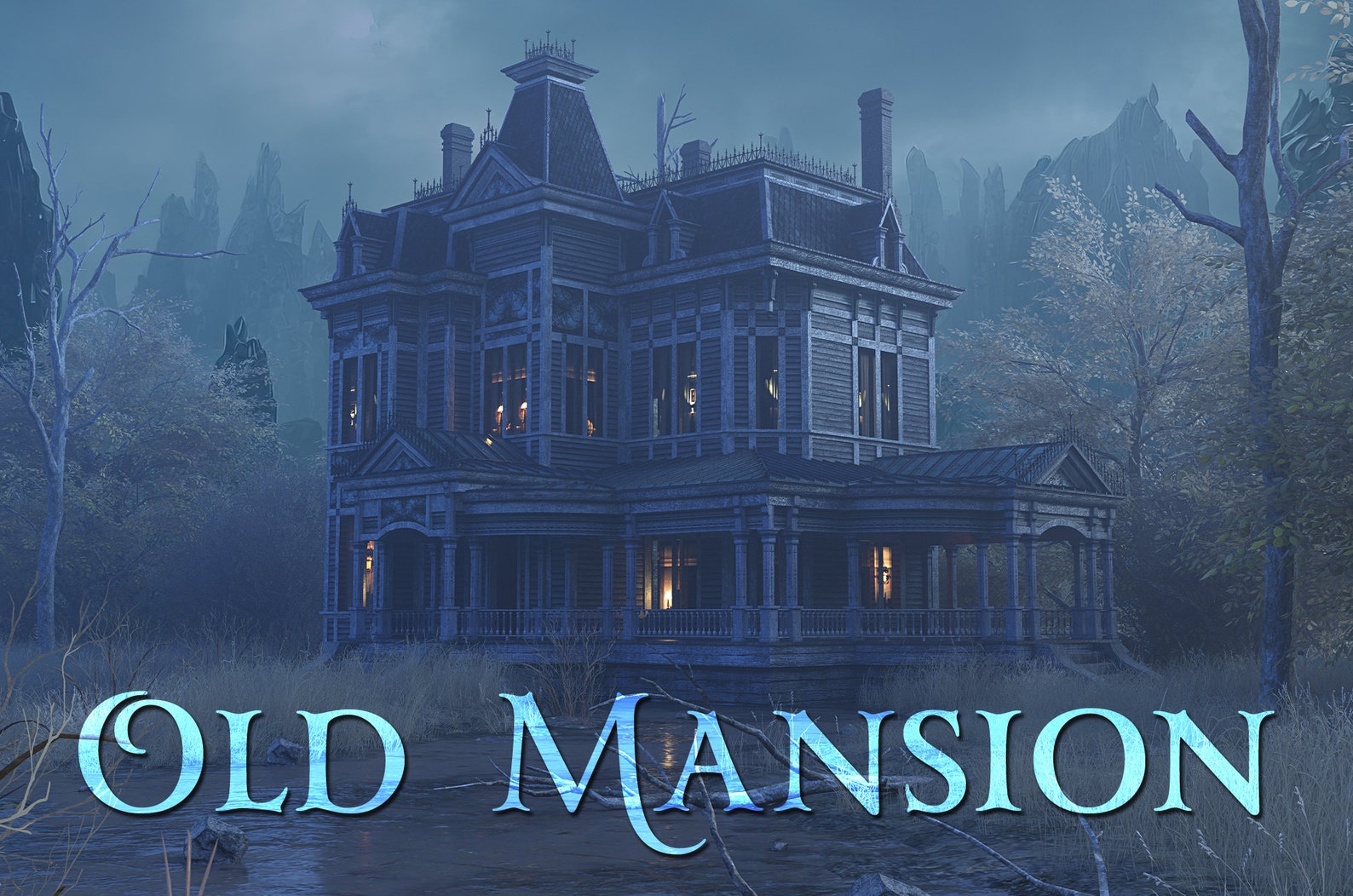 Old Mansion Backgrounds , Digital Backdrop, Mansion Backdrop, Old House ...