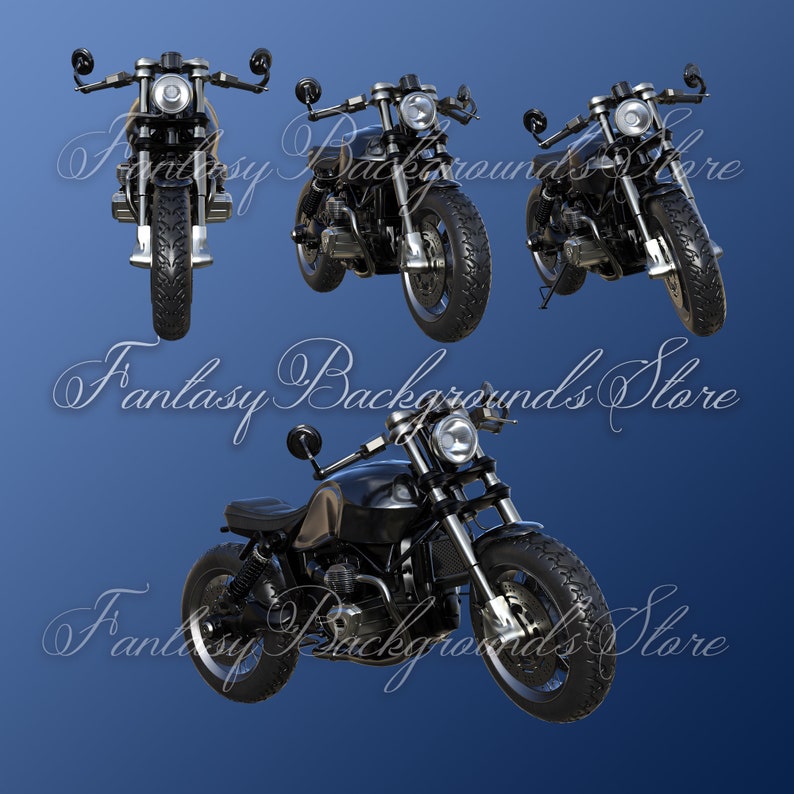 Motorcycle 3D PNG Overlays (4800x4000) - Etsy