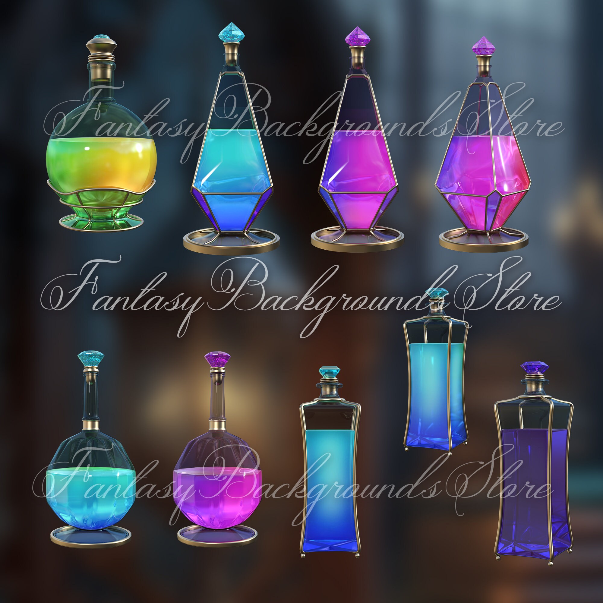 Wizard Potions , Wizard Books Overlays , Fantasy Books , Magical ...