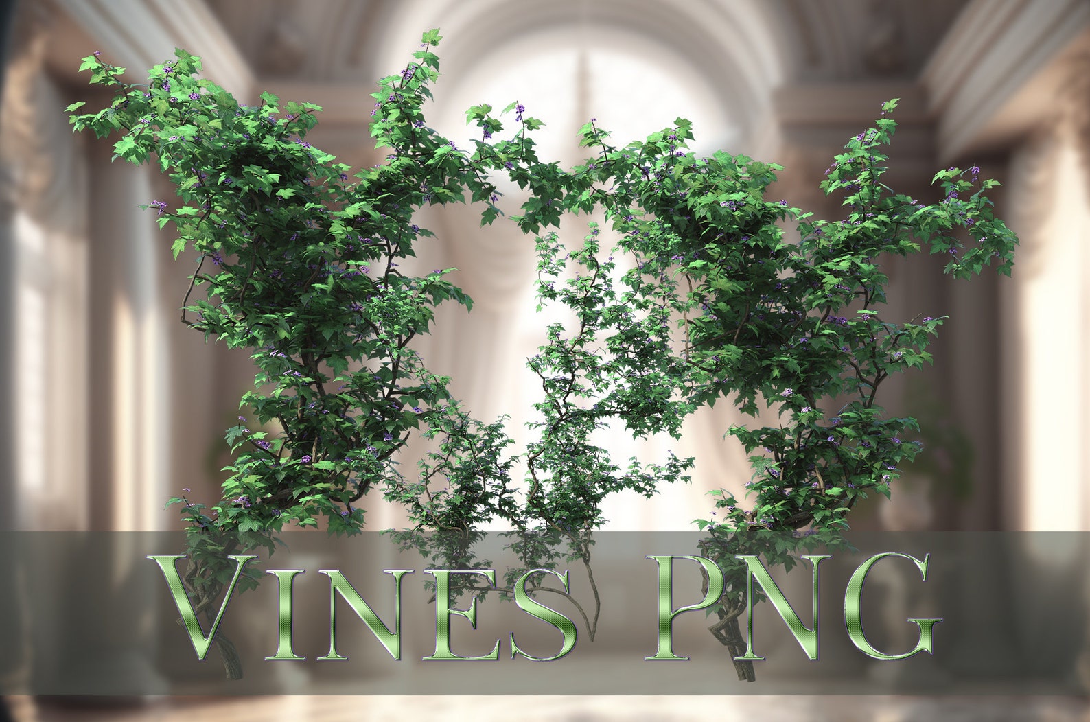 Digital Green Vines, Vines Fantasy Plants , Decoration , Clipart ...