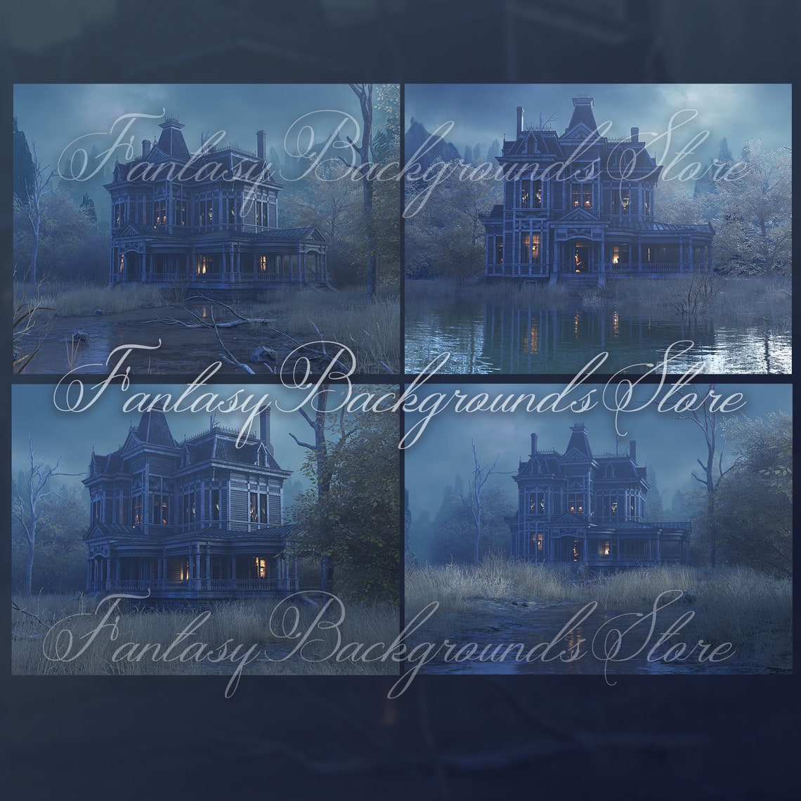 Old Mansion Backgrounds , Digital Backdrop, Mansion Backdrop, Old House ...