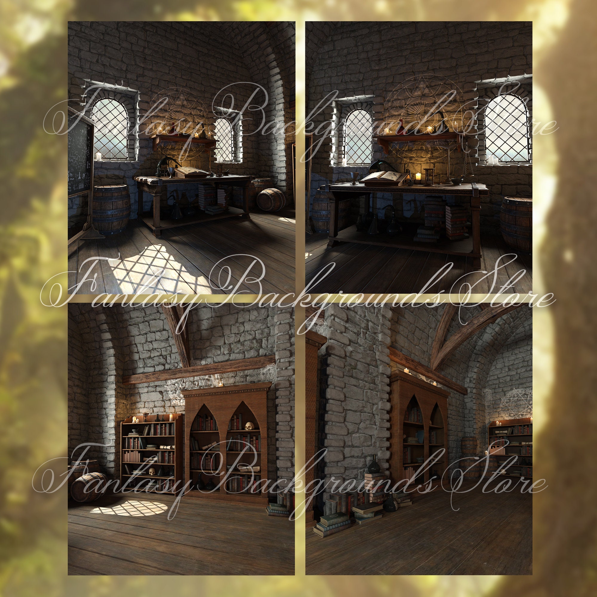 Wizard Digital Background , Alchemy Lab , Magic Digital Background ...