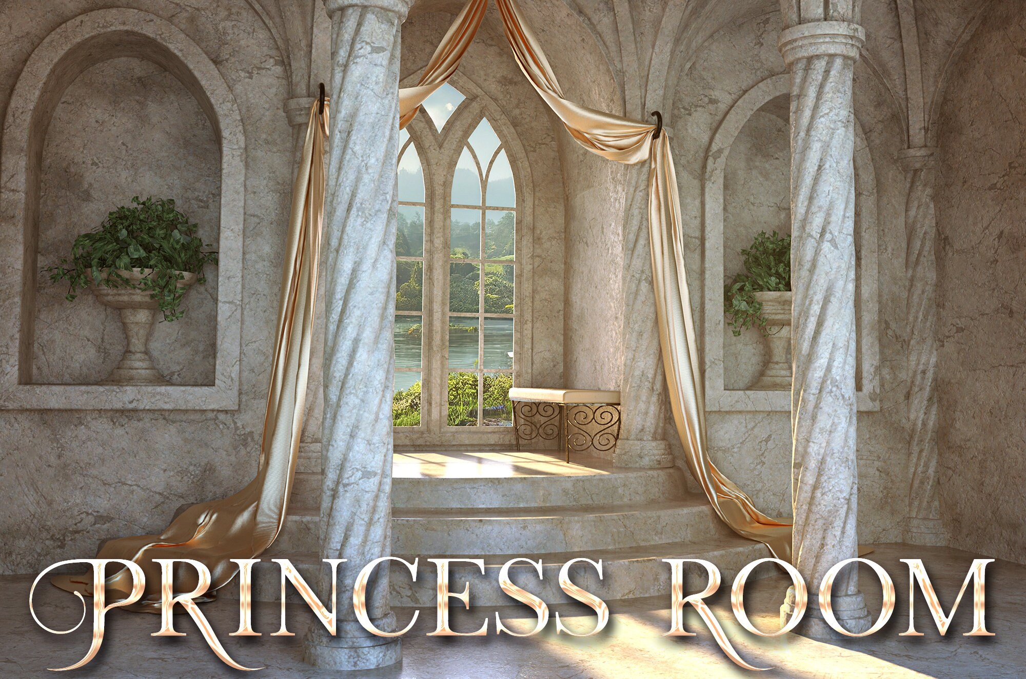 Princess Room Backgrounds , Digital Backdrop, Princess Backdrop Photo Overlays , Photography ...