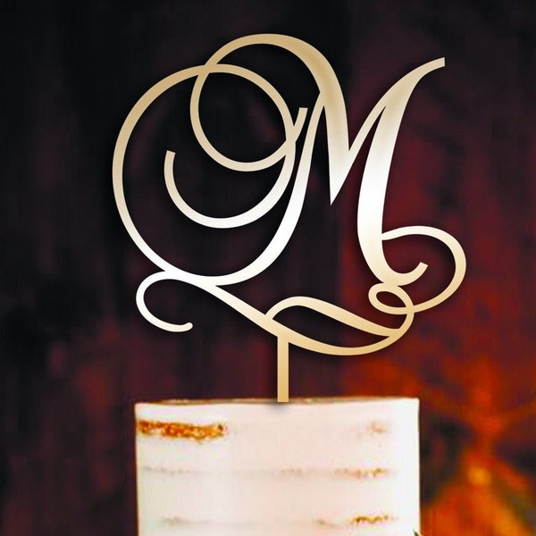 M Cake Topper - Etsy