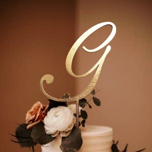 Custom Initial Wedding Cake Toppers Rustic Wedding Cake Toppers ...