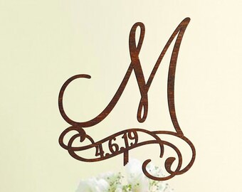 Letter m cake topper | Etsy