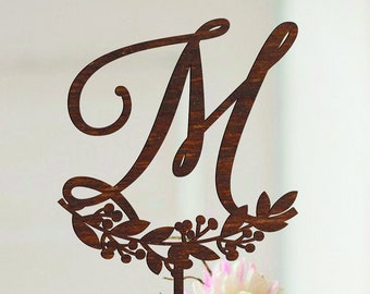 Letter m cake topper | Etsy