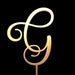 Custom Monogram Wedding Cake Topper G Initial Wedding Cake Topper ...
