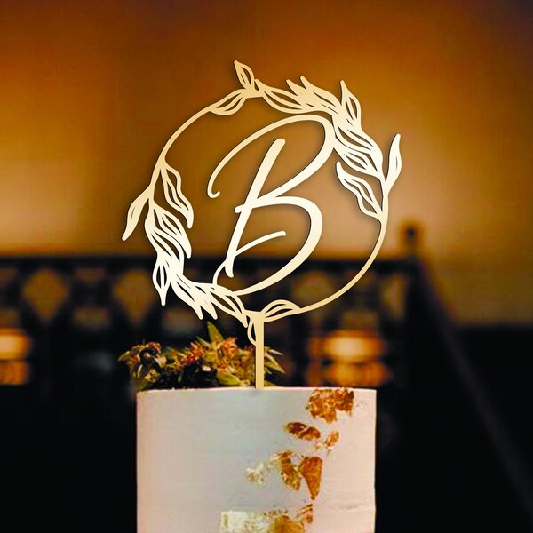 Initial Cake Topper - Etsy