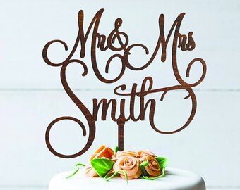 Wood cake toppers | Etsy