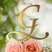 Letter G Cake Topper Gold Monogram Wedding Cake Topper G Initial G Cake ...