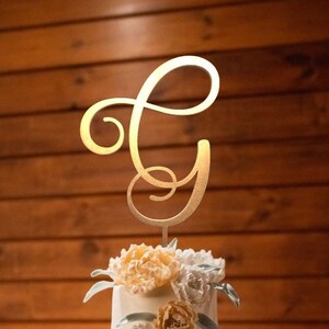 Custom Monogram Wedding Cake Topper G Initial Wedding Cake Topper ...