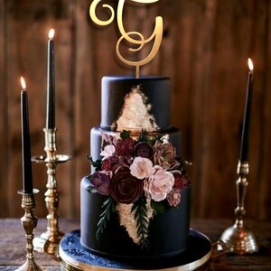 Custom Monogram Wedding Cake Topper G Initial Wedding Cake Topper ...