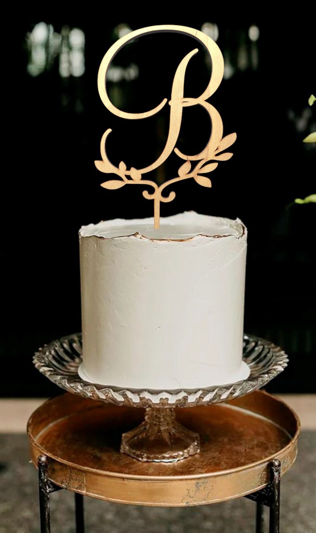 Letter Wedding Cake Toppers Personalized Cake Toppers Wedding B Cake ...