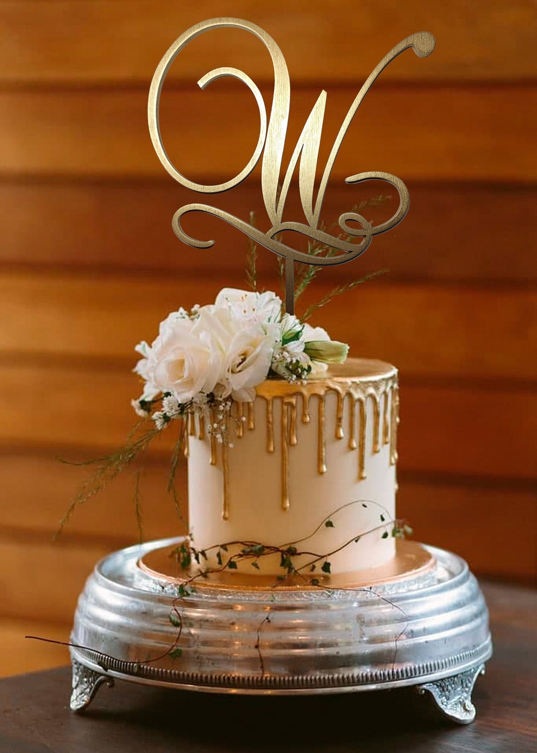 Personalized Wedding Cake Topper W Cake Topper for Wedding Initial W ...