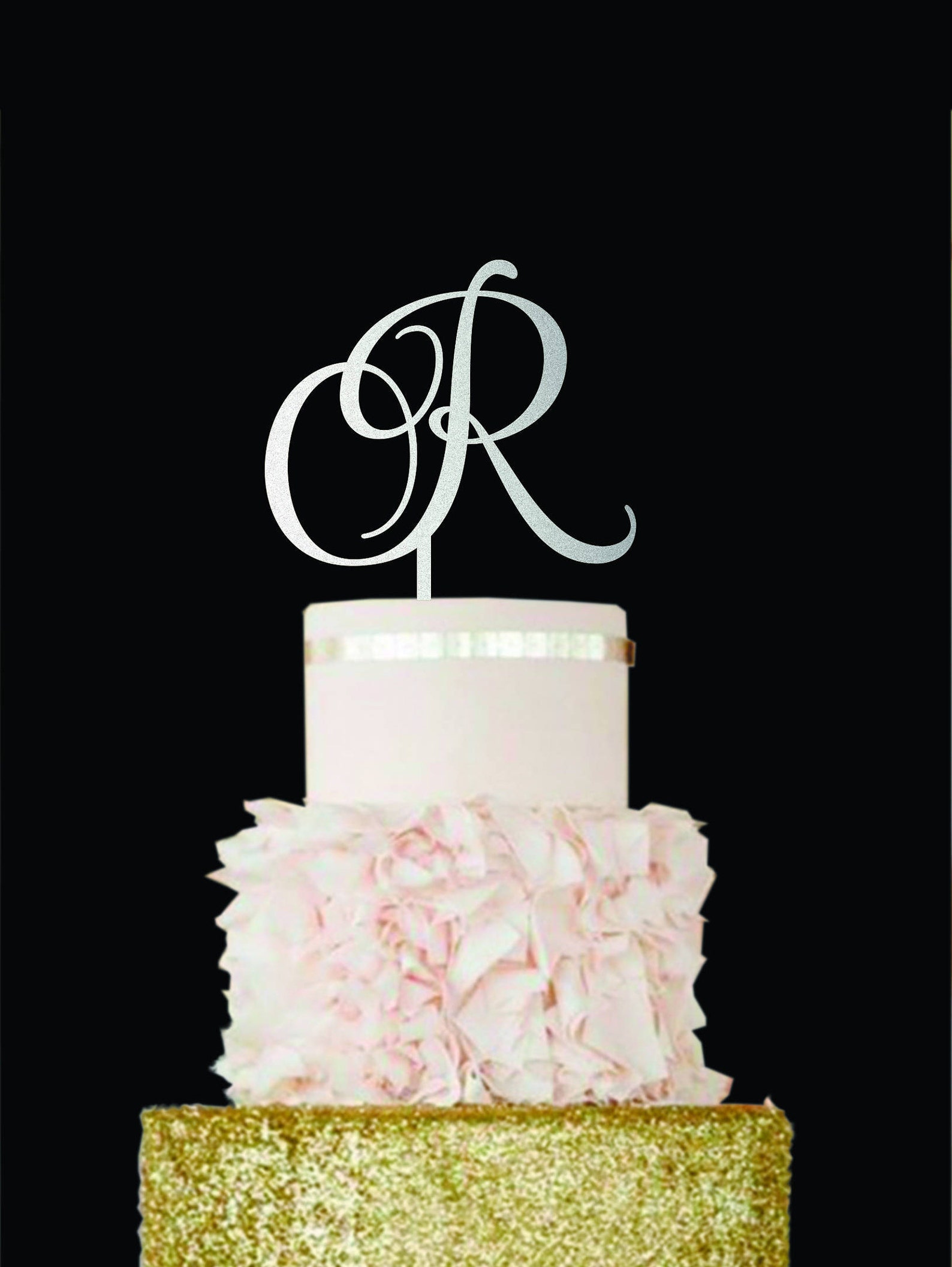 Letter R Cake Topper Custom Wedding Cake Topper R Gold - Etsy